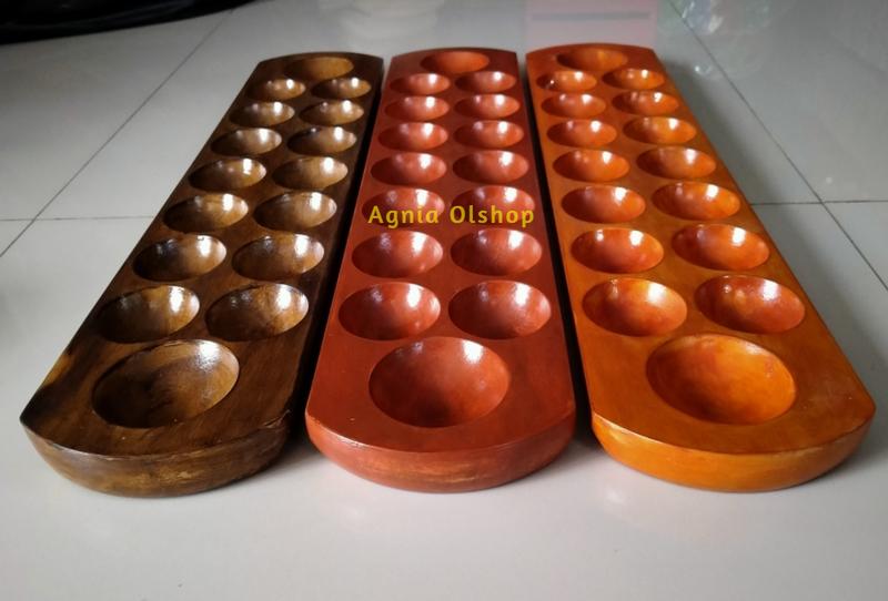 Congklak Kayu Ali Mengkilap + 120 Biji Kerang Motif Serat Kayu - Shop ...