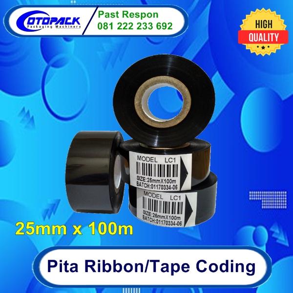 Pita Tinta Mesin Coding Ribbon Tape 25mm x 100m LC1 Hot Stamping - Shop ...