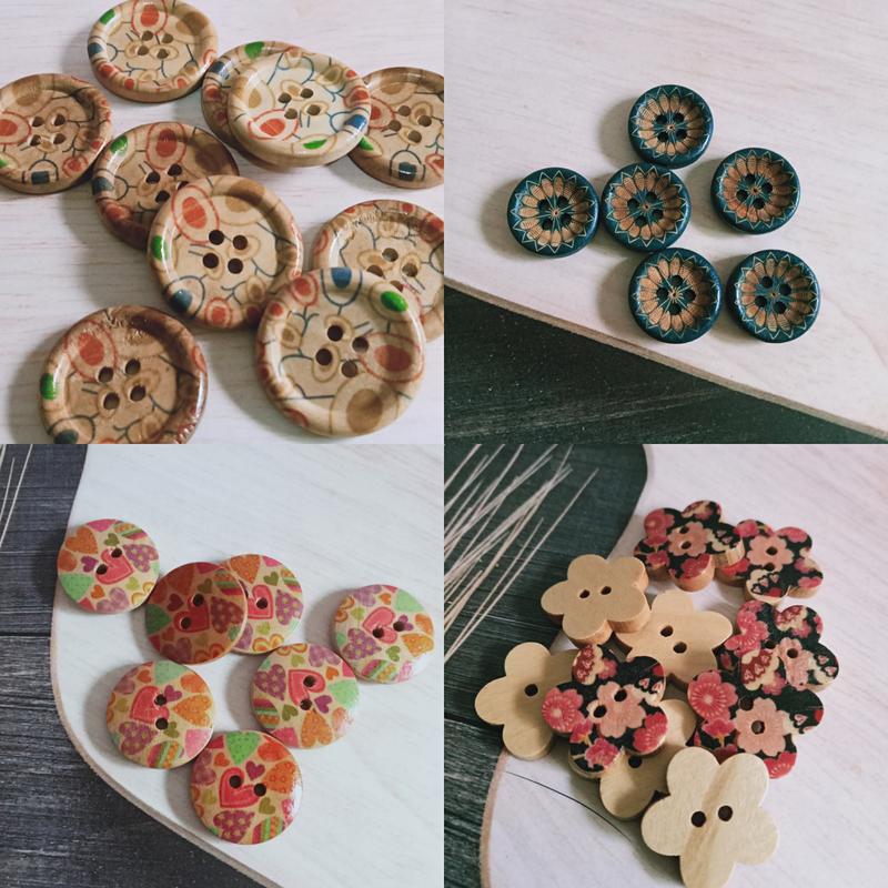 kancing kayu motif fancy - Shop | Tokopedia