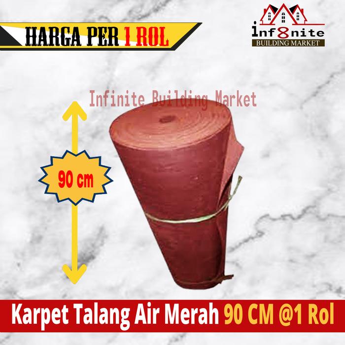 Jual Karpet Talang Air Merah Tebal 90 Cm Per Roll Tiber Talang Air Pvc ...