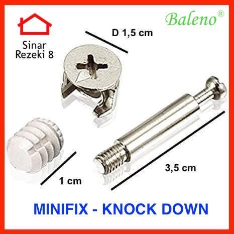 Set Minifix S Baut Knock Down Skrup + Casing + Socket / Furniture ...
