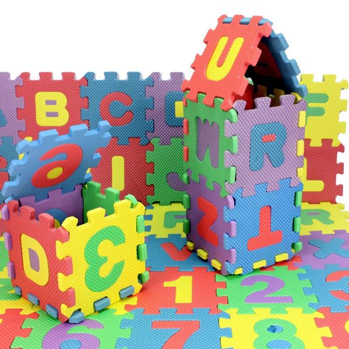 Eva Mat Puzzle lantai anak/Puzzle Karpet Huruf & Angka 36 Pcs - Shop ...