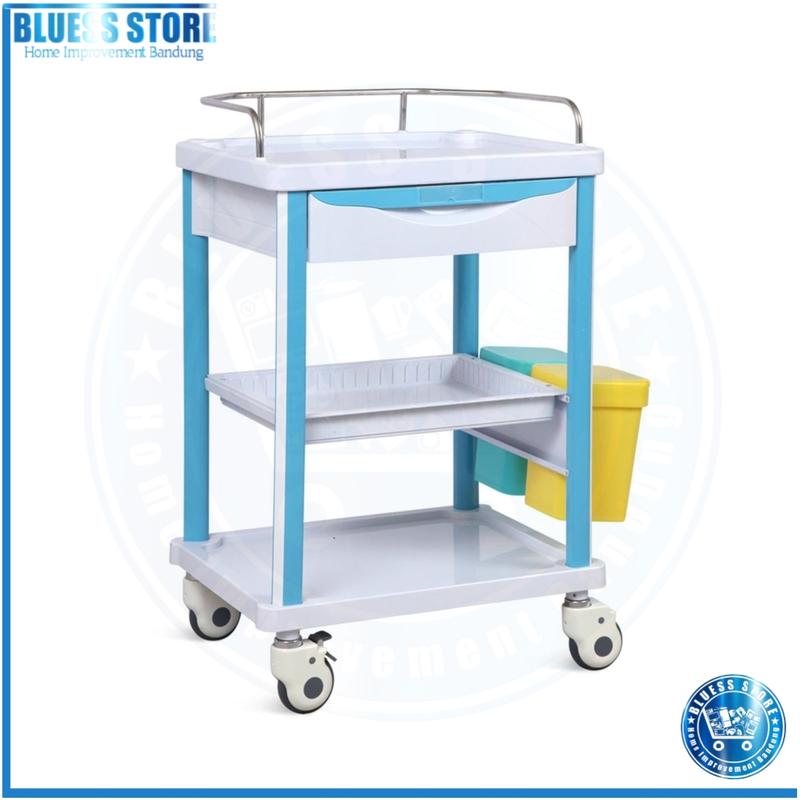 Troli Klinis Rumah Sakit 3 Tingkat Troli Medis 3Susun Clinical Trolley ...