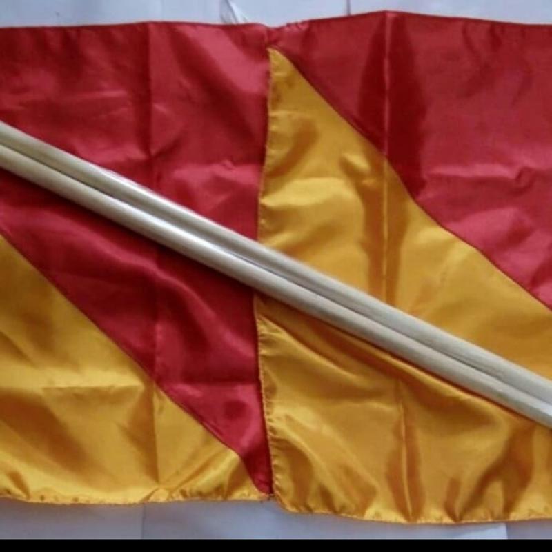 Tongkat pramuka, tongkat semapur tongkat semaphore plus bendera 1 psg ...