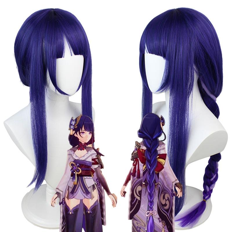 LOL-72 wig raiden shogun genshin impact rambut palsu cosplay - Shop ...