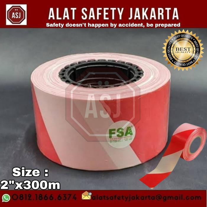 Jual Safety Line Garis Proyek Police Line FSA 2"x300m Merah Putih ...
