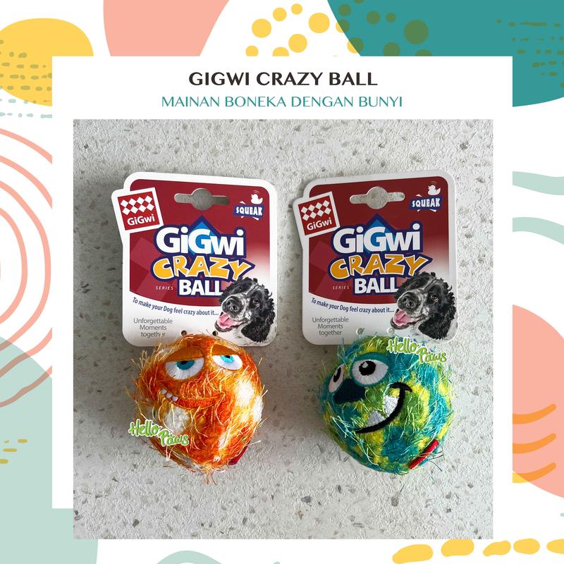 GiGwi Crazy Ball With Foam Rubber Ball Squeaky Toy Mainan Bola - Shop ...