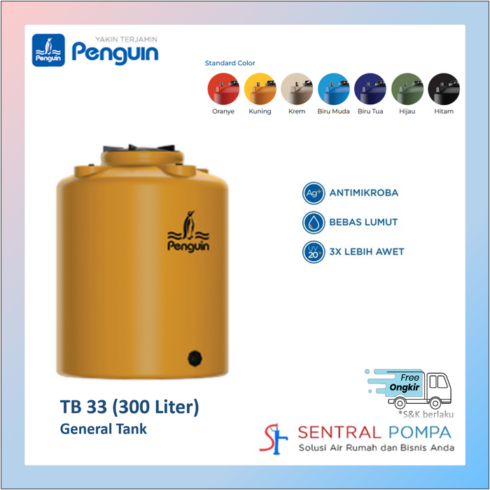 Jual Tangki | Toren | Tandon Air Penguin TB 33 Water Tank 300 liter ...