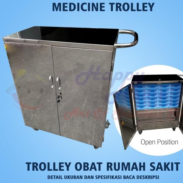 Jual Medicine Trolley Rumah Sakit , Troli Obat Rumah Sakit Stainless ...