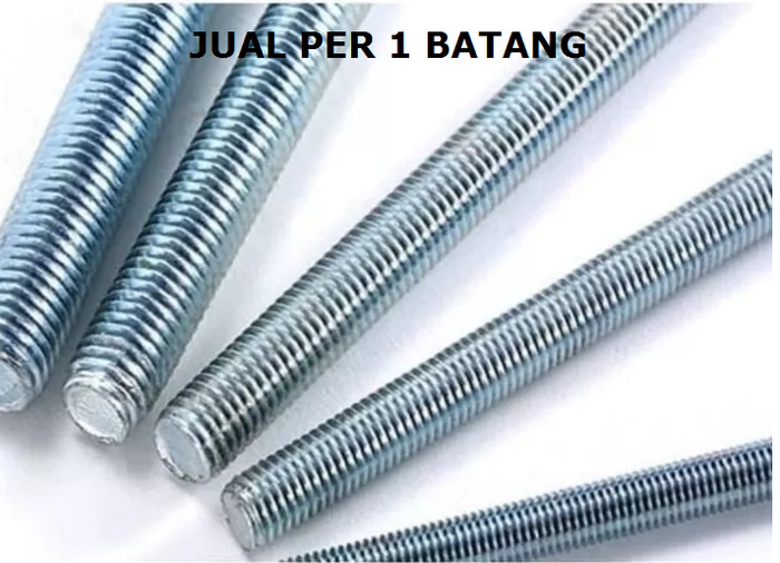 Jual Long Drat Diameter m 24 Panjang 100 cm Galvanis Baut Long Thread ...