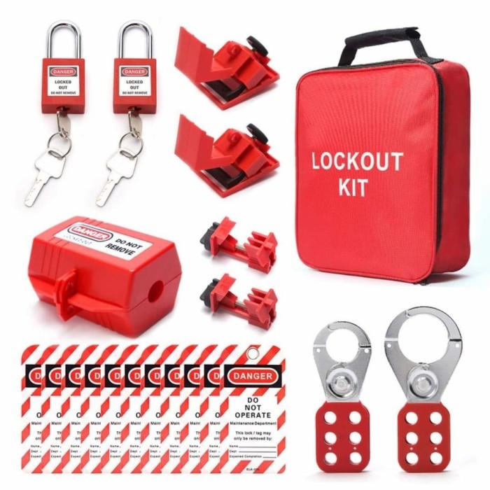 Jual TERLARIS Lockout Tagout Kit Electrical - Loto Safety Padlock Set ...