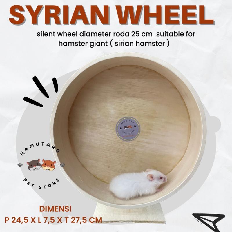 roda hamster / wheel hamster 25 cm bahan kayu ( hamster syirian) - Shop ...