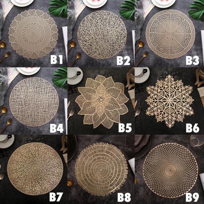 Promo PetiteMaison Placemat PVC (Part 5) alas piring makan emas - Type ...