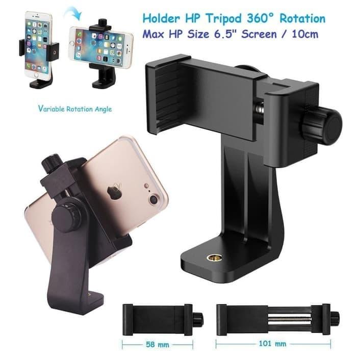 Jual Phone Holder U Clamp Ulir Putar 360 Vlog Tripod Bracket HP ...
