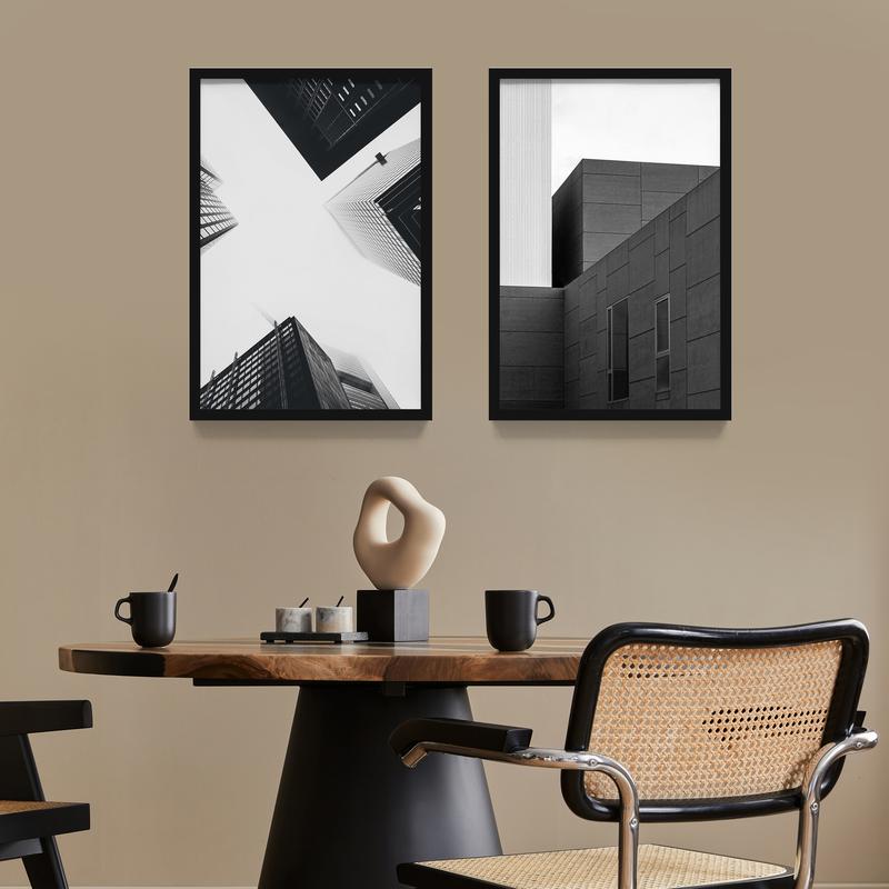 Poster Gedung Hitam Putih Wall Decor Monochrome Architecture - Shop ...