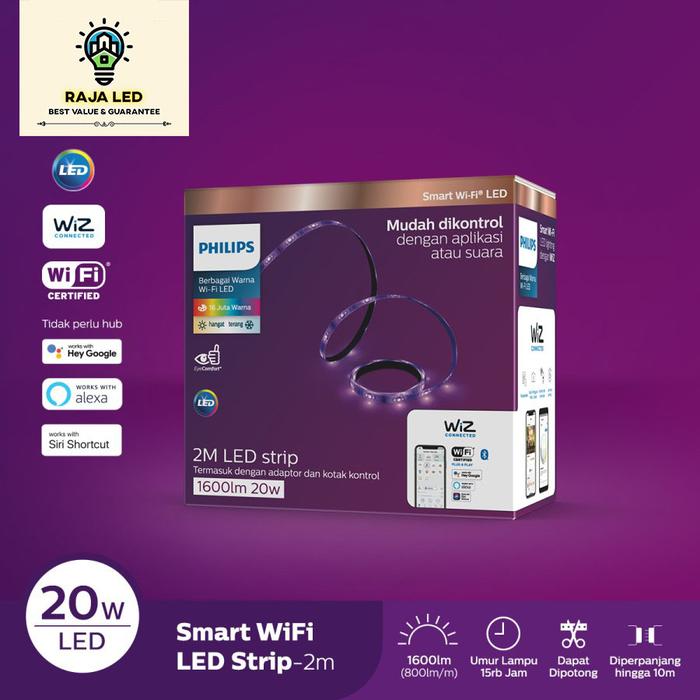 Jual Philips Smart Wifi LED Strip Starter Kit 2M - Color & Tunable ...