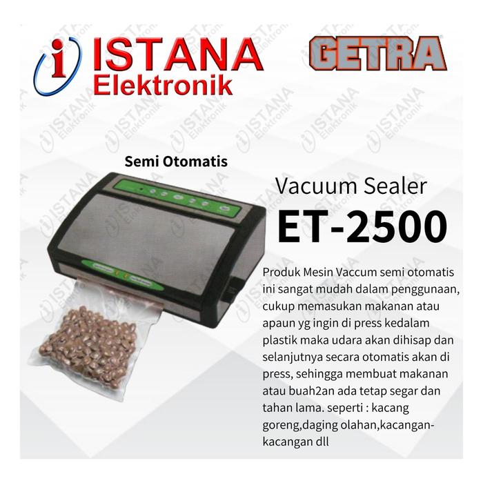 Jual GETRA VACUUM/VAKUM SEALER PORTABLE /VACUUM PACKAGING MACHINE ET ...