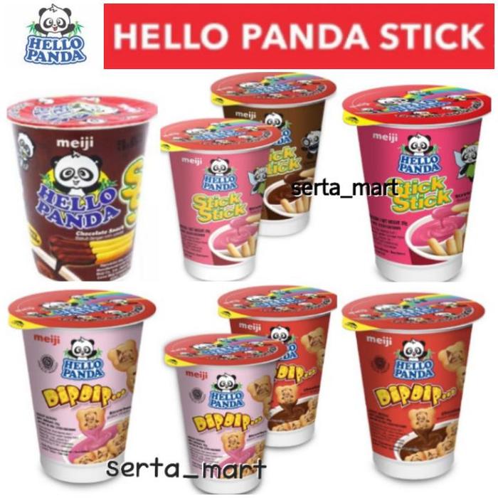 Jual Hello Panda Cup 20gr - Biskuit Stick / Dip Dip Coklat / Strawberry ...