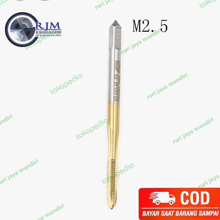 Jual tap hand tap tap mesin hss m2.5x0.45 pointed bukan yamawa osg ...