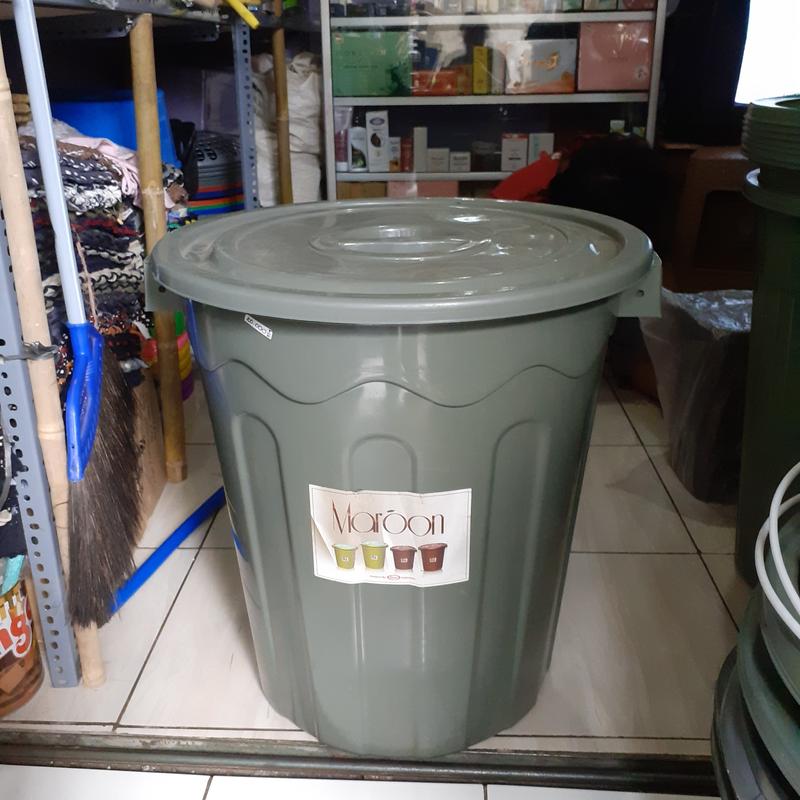 Ember besar Tong air + tutup 80 liter maroon great - Shop | Tokopedia