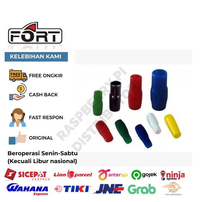 Jual FORT V-80 Vinyl End Cap insulation / Pelindung Skun Kabel - Merah ...