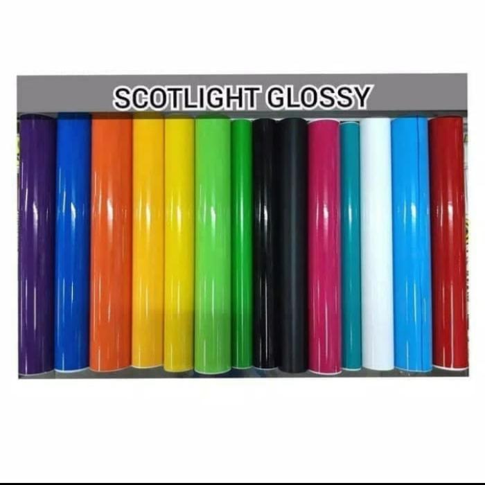 Jual SCOTLET STICKER WARNA GLOSSY POLOS WRAPING MOBIL,MOTOR,LAPTOP DLL ...