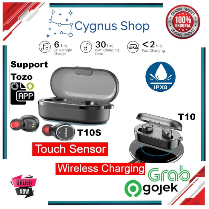 Jual Tozo T10 TWS Stereo Headset Wireless Earbuds Wireless Charging ...