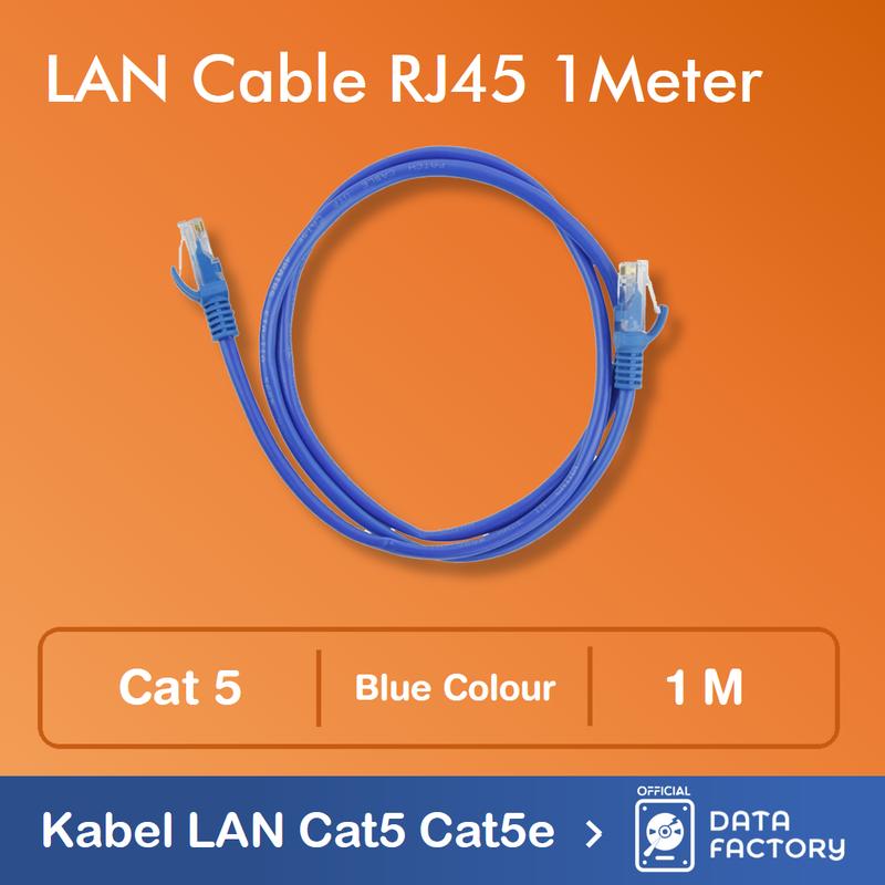 Kabel LAN RJ45 UTP Cat5 Ethernet 1M / 1Meter - LAN Cable Blue Cat 5 ...
