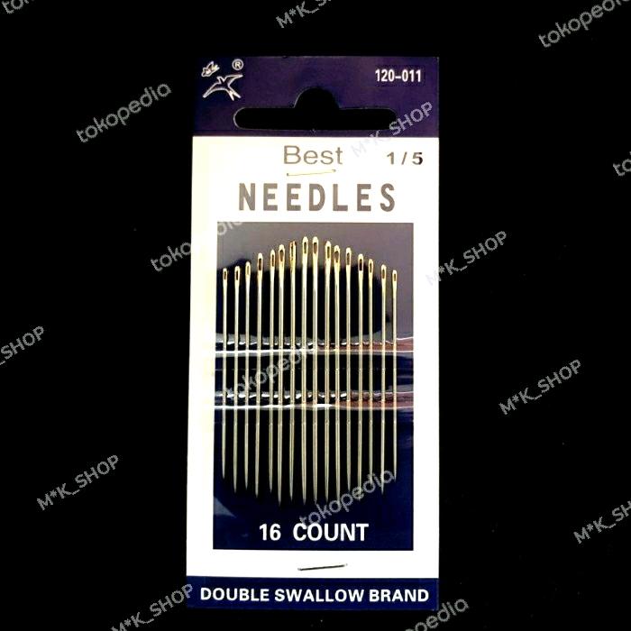 Jarum jahit tangan Merk: Double SWALLOW(011) - Shop | Tokopedia