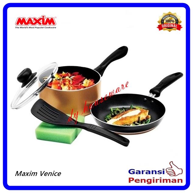 PANCI SET PENGGORENGAN TEFLON 2 SUSUN MAXIM VENICE - Shop | Tokopedia