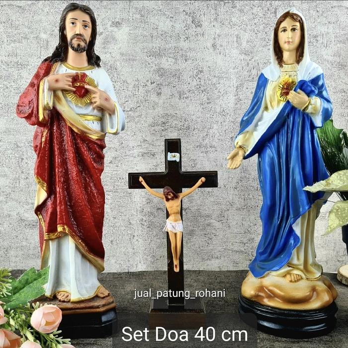 Jual Set Doa Patung Yesus dan Maria 40 cm - Salib 20 cm - Kota Semarang ...
