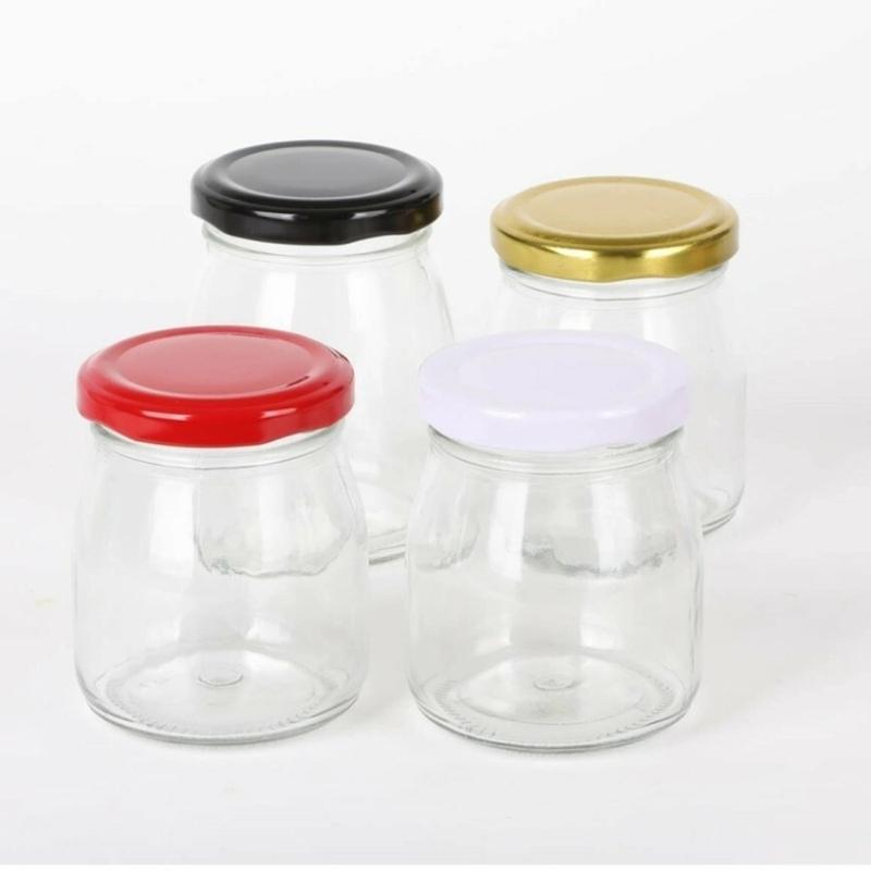 Botol Kaca Glass Jar Toples Selai/ Pudding Tutup Metal 200ml - Shop ...
