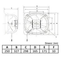 Jual KDK 25GSC 25 GSC Exhaust Fan Industrial 10 Inch 10" Plafon Dinding ...
