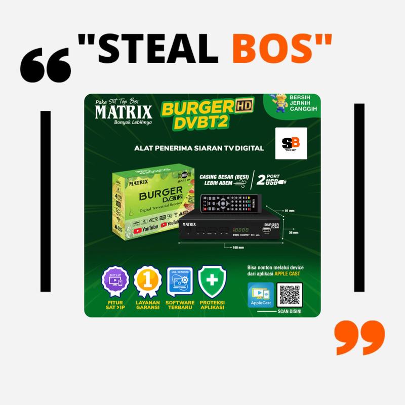 set top box DVBT2 receiver matrix burger hijau/stb matrix burger - Shop ...
