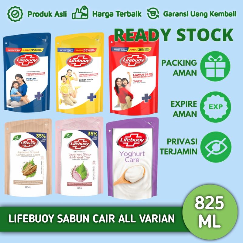 LIFEBUOY Body Wash All Varian Refill Pouch 850ml 900ml - Shop | Tokopedia