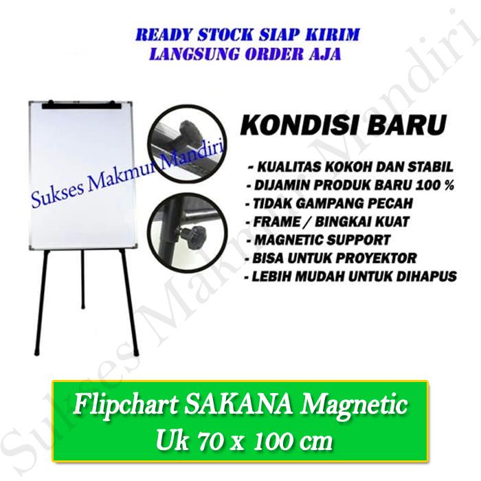 Flipchart SAKANA 70 x 100 cm / Papan Tulis Kaki 3 Flip Chart 70x100 cm ...