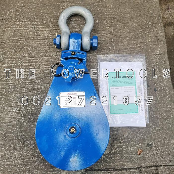 Jual Original Katrol Snatch Block 8 Ton NAGASAKI Wire Rope Pulley Block ...