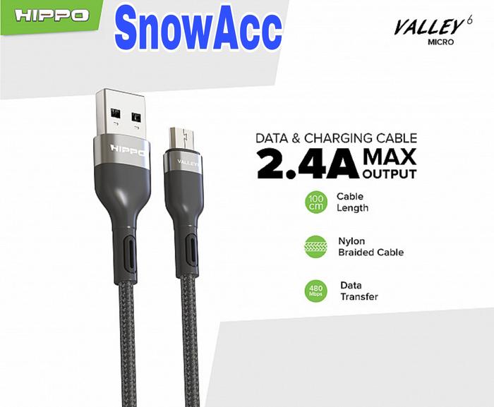 Jual Hippo Valley6 Kabel Micro Usb 100cm Fast Charging Cable Data Micro ...