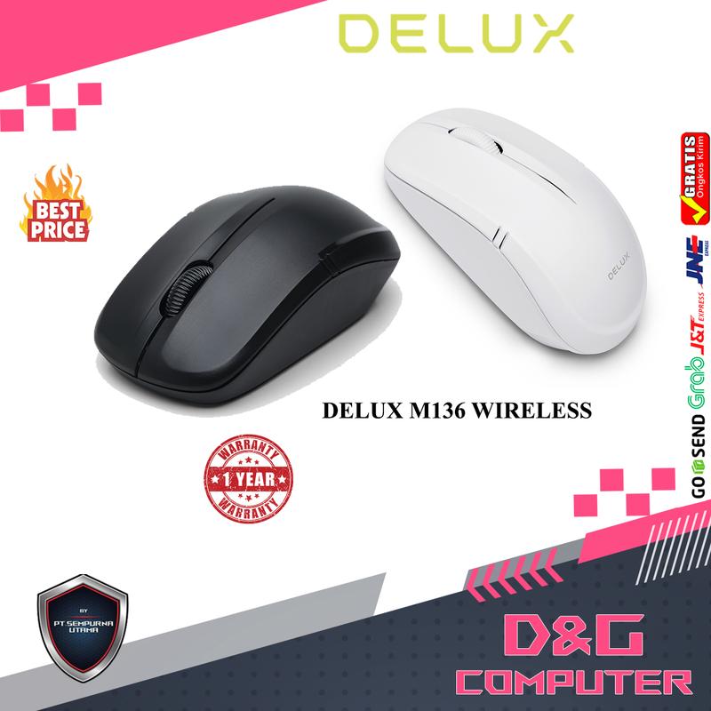 MOUSE WIRELESS DELUX M136 - Shop | Tokopedia