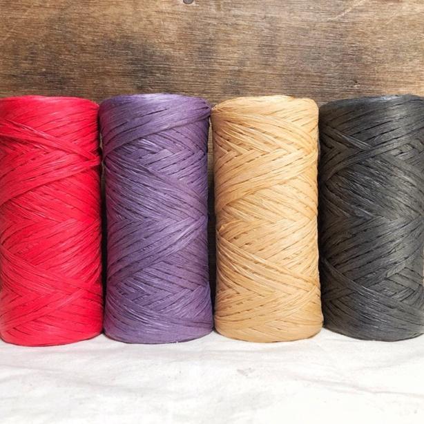 Benang Rajut Raffia Paper cocok untuk proyek DIY crochet knitting ...