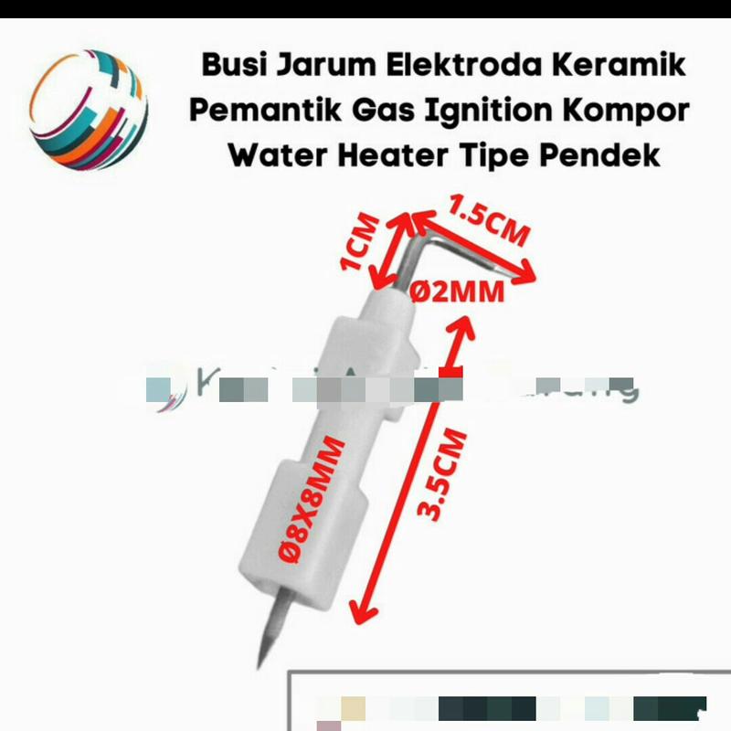 Busi Jarum Pemantik Elektroda Keramik Water Heater Kompor Gas LPG ...