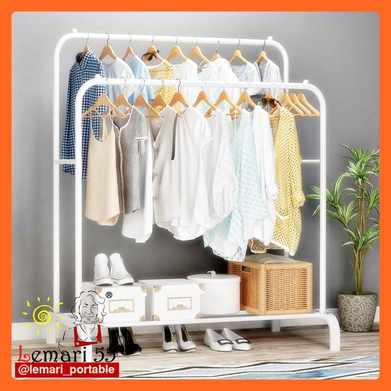 Double Big Stand Hanger Bahan Besi Kuat dan Kokoh / Rak Gantung - Shop ...