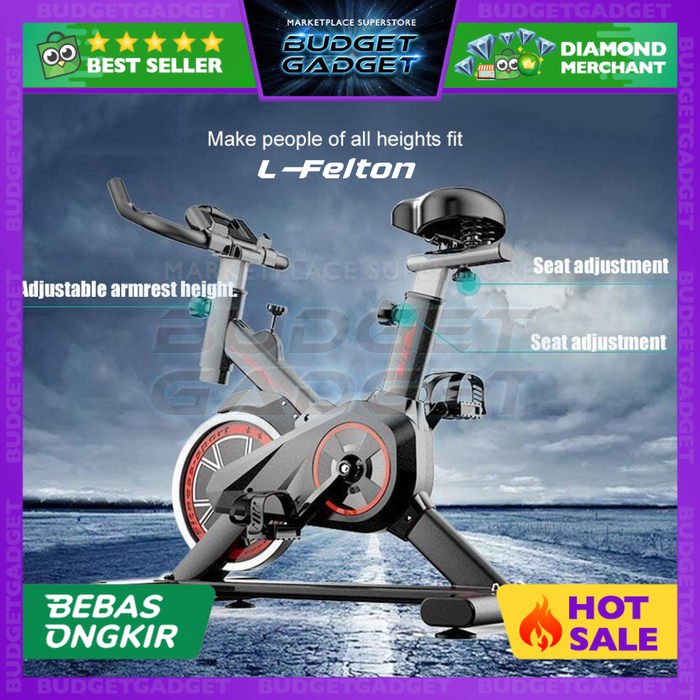 Promo L-Felton Sepeda Statis Spinning Bicycle Exercise Indoor Gym Bike ...