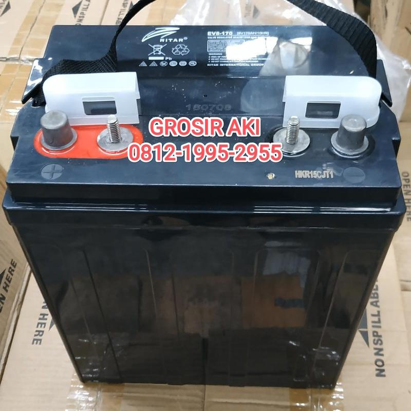 T875 8V 170AH RITAR BATTERY AKI GOLF CART FORKLIFT - Shop | Tokopedia