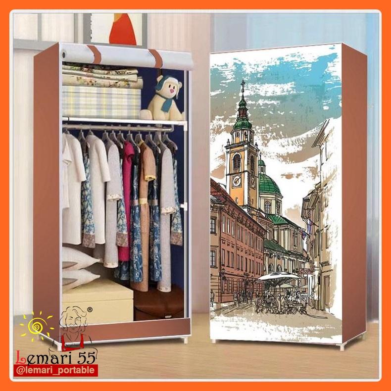 Lemari Pakaian Single 60Ci / Lemari Portable / Lemari Bongka - Shop ...