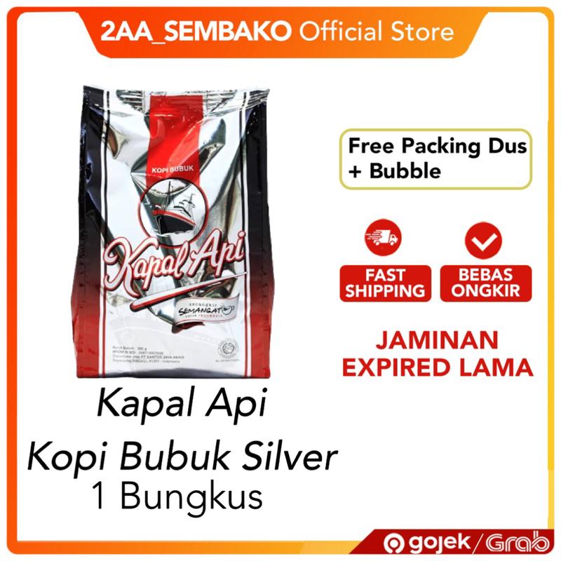 Kopi kapal api tanpa gula 350gram silver 1 pcs - Shop | Tokopedia