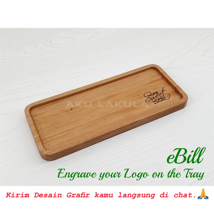 Jual FREE GRAFIR Tray Kayu Mahoni 11x25cm / Nampan / Tatakan - [eBill ...