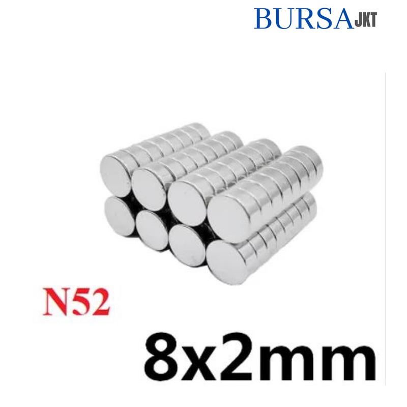 MAGNET SUPER KUAT N52 NEODYMIUM N52 BULAT STRONG NdFeB 8 x 2 - Shop ...