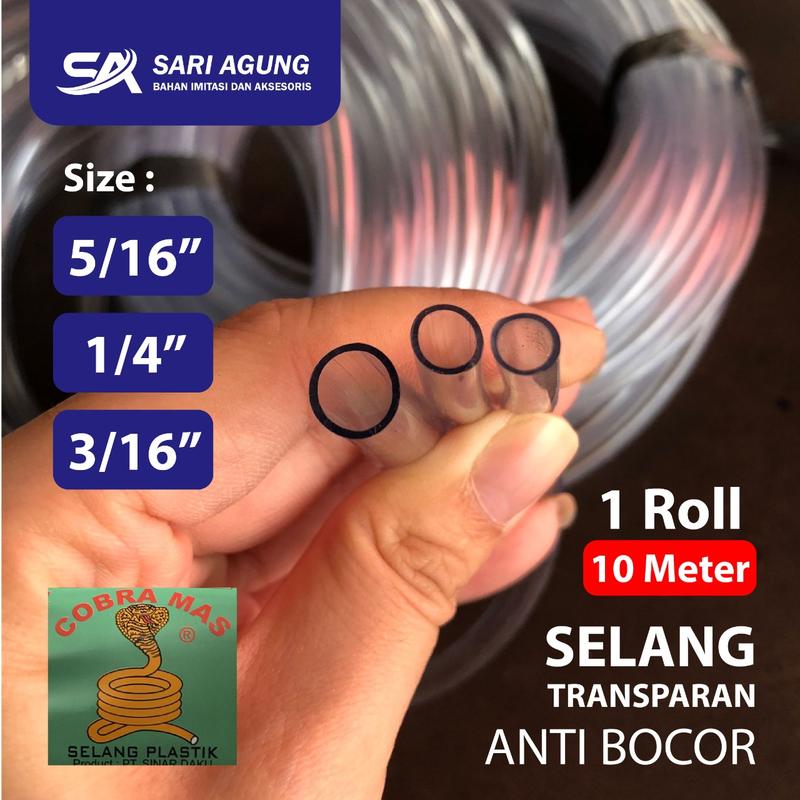 SELANG BENING (10 METER) SELANG AIR TRANSPARAN WATERPASS FILTER AQUARM ...