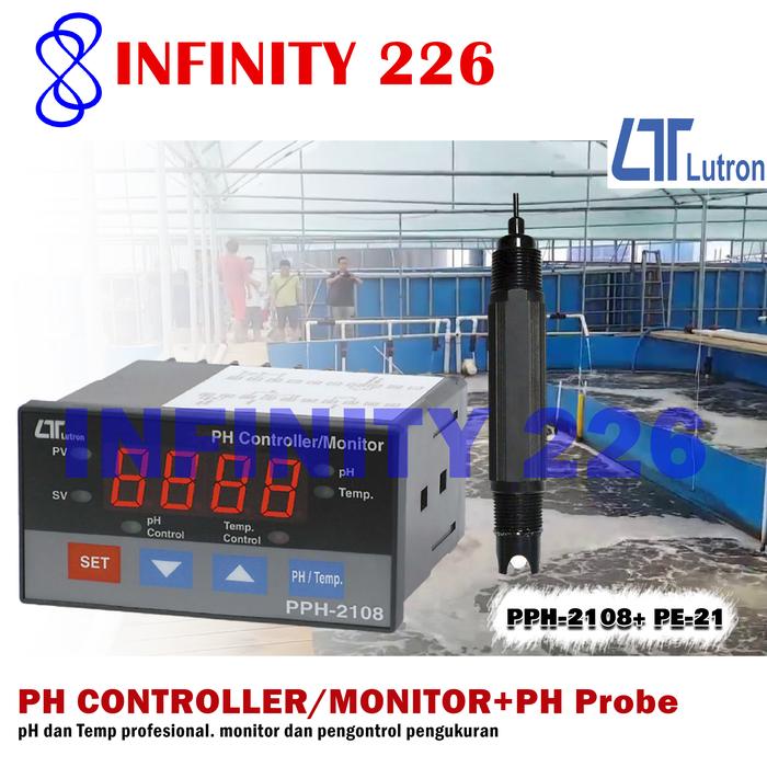 Jual PH Controller/Monitor Lutron PPH-2108 + PE-21 Industrial PH Probe ...